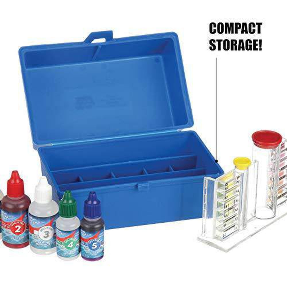 Blue Devil 5-Way OTO Swimming Pool Test Kit- Chlorine/Bromine, pH, Alk