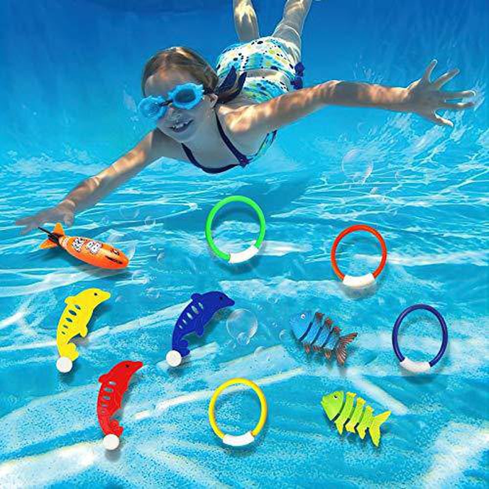 Diving Pool Toys for Kids, 19PCS Swimming Diving Pool Toy Summer Fun W