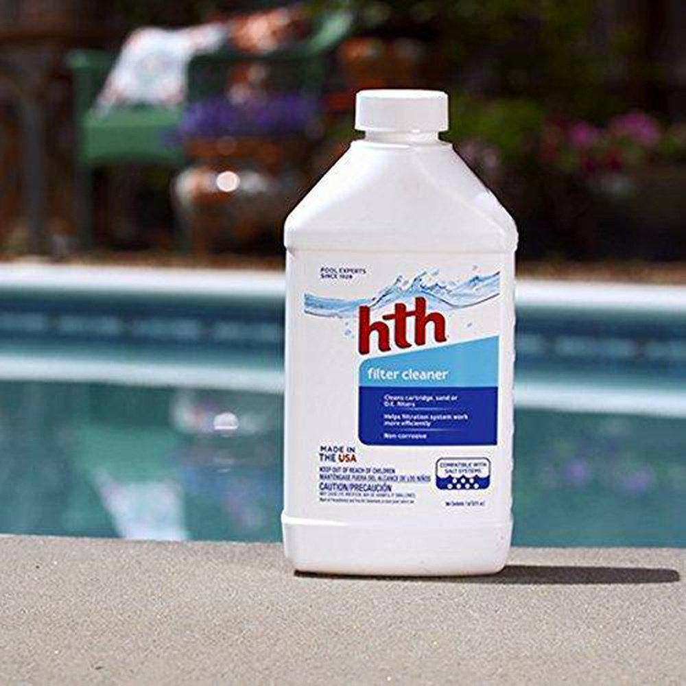 HTH 67015 Filter Cleaner Care for Swimming Pools, 1 qt