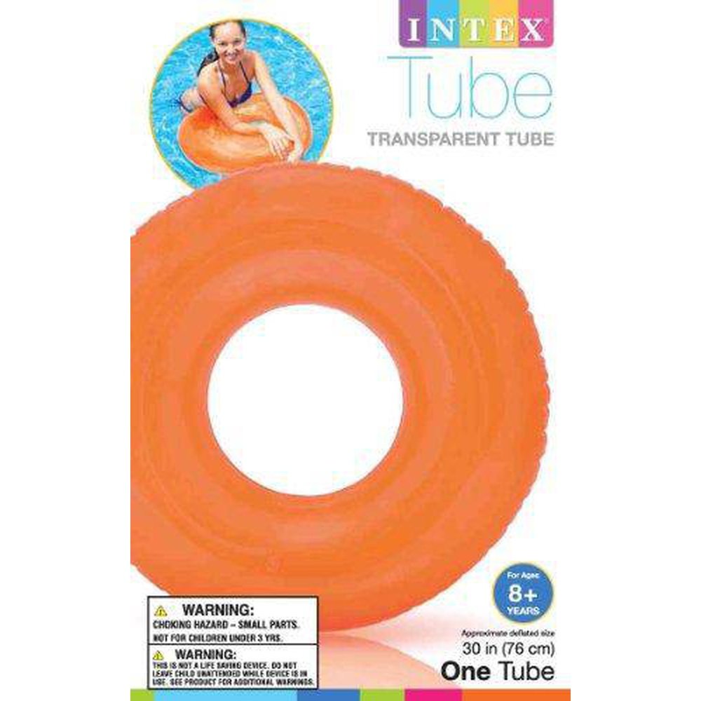 Intex 59260ep Transparent Swim Tube, Age 8+ Assorted Colors