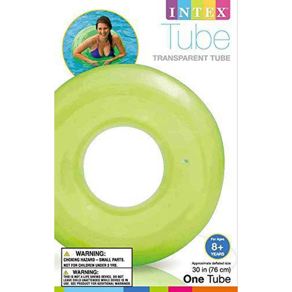 Intex Colorful Transparent Inflatable Swimming Pool Tube Raft (6-Pack)