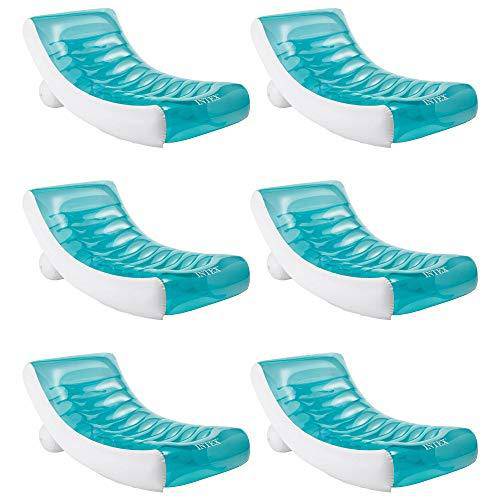 Intex Inflatable Rockin Lounge Pool Floating Raft Chair with Cupholder