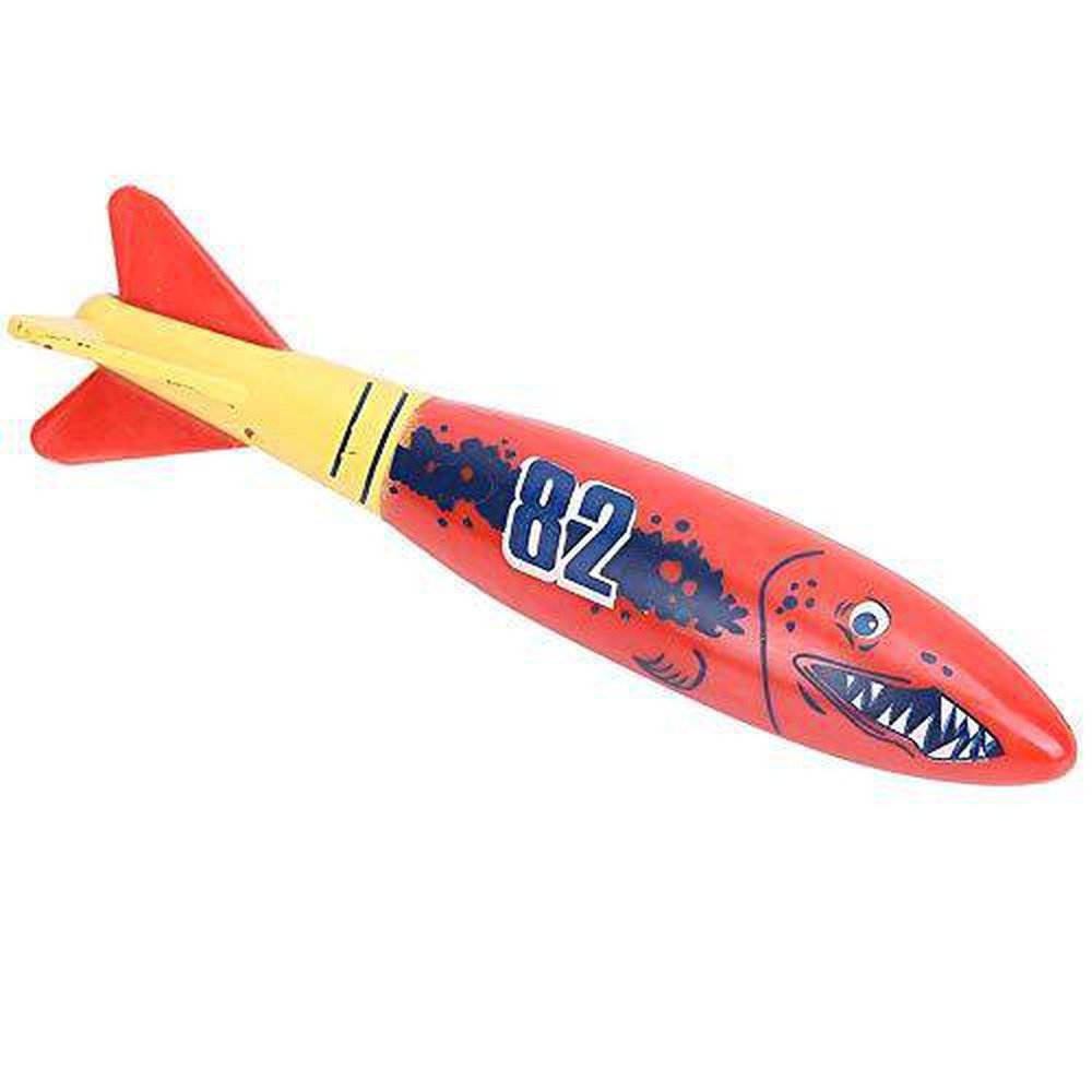 Jacksking Torpedo Rocket Toy, 4 Pcs Underwater Torpedo Rocket Throwing