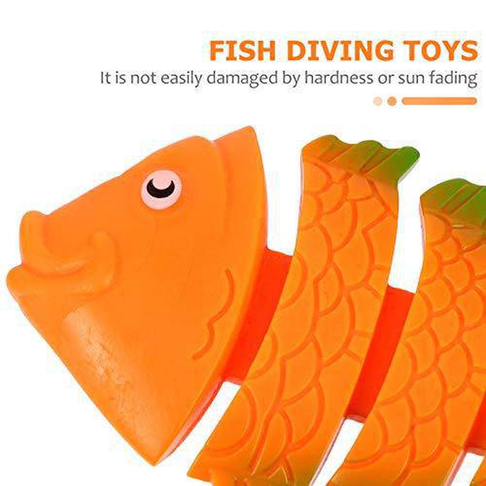 NUOBESTY 6Pcs Diving Pool Toys Set, Sinking Fish-Shaped Swim Toys, Und