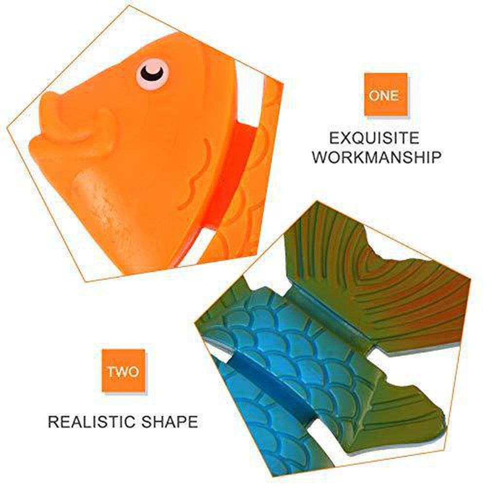 NUOBESTY 6Pcs Diving Pool Toys Set, Sinking Fish-Shaped Swim Toys, Und