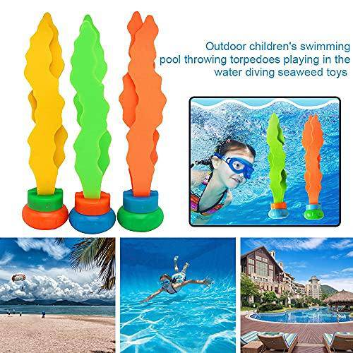 pwne 3pcs Seaweed Sea Swimming Pool Plant Shape Diving Kids Gift Set D