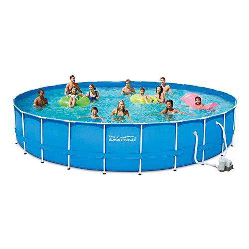 Summer Waves 24' x 52" Metal Frame Above Ground Swimming Pool