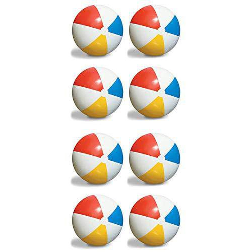 Swimline 8-Pack Inflatable 36-Inch Classic Rainbow Giant Beach Balls