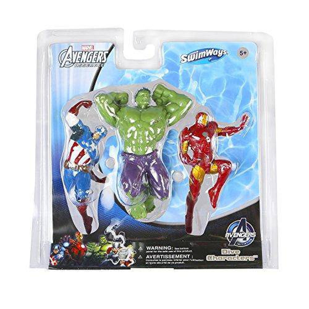 SwimWays Marvel Avengers Dive Characters Kids Pool Toy - Captain Ameri