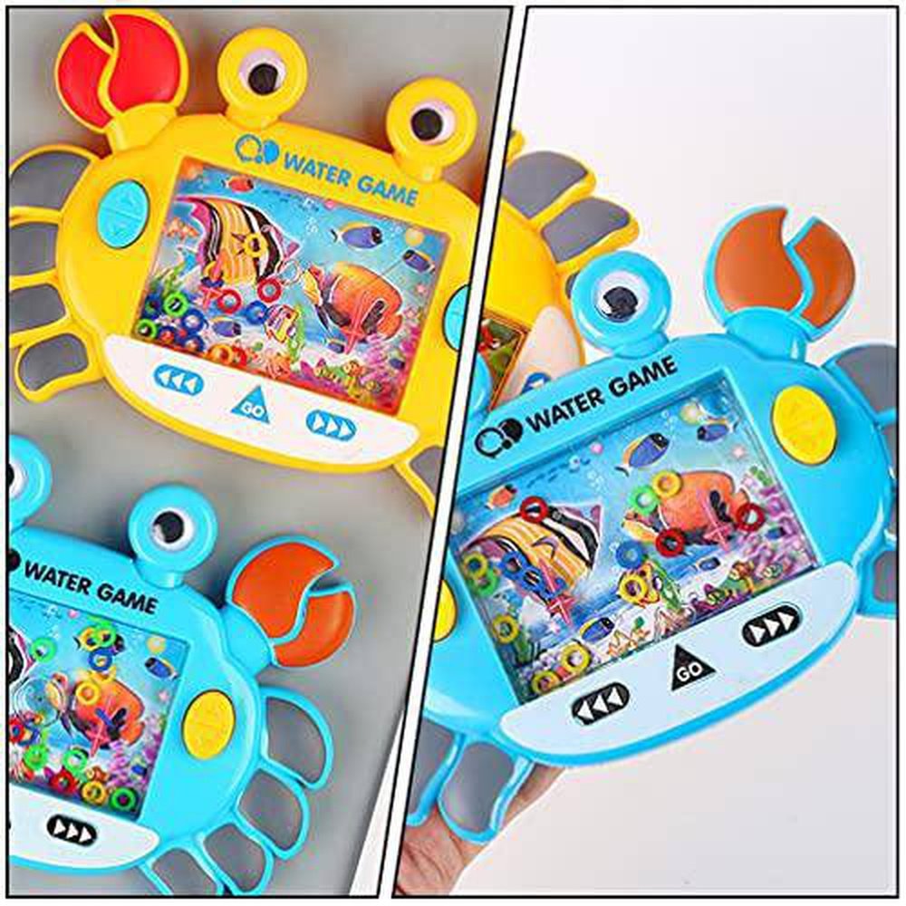 Toyvian 4pcs Handheld Water Game Crab Water Ring Game Fish Ring Toss T